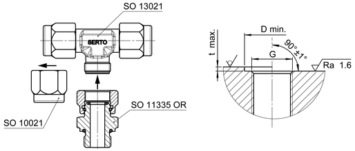 SERTO | Adjustable male adaptor union