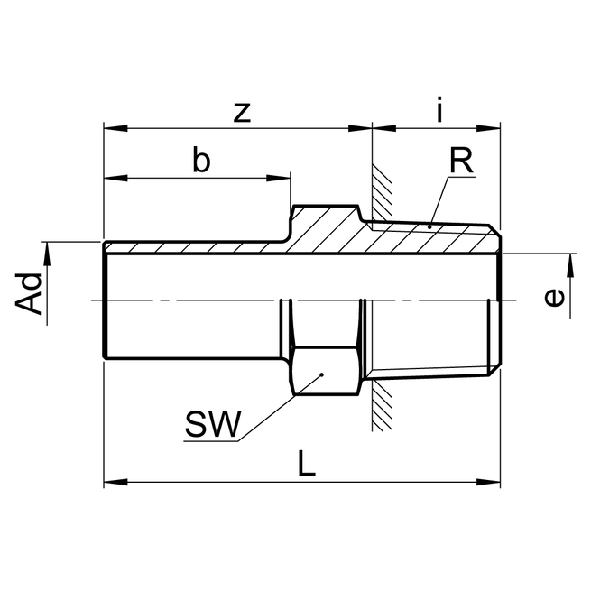 SERTO | Adjustable male adaptor