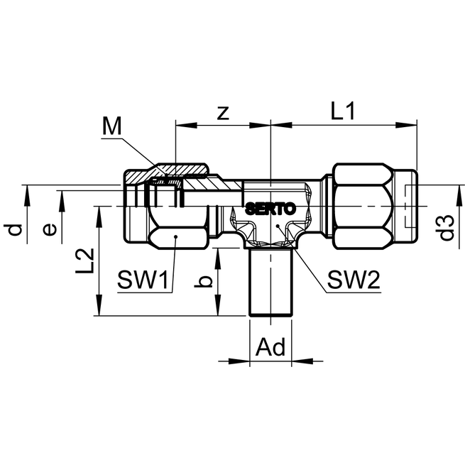 SERTO | Adjustable tee union