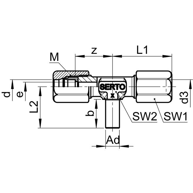 SERTO | Adjustable tee union