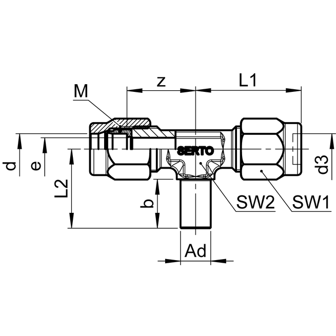 SERTO | Adjustable tee union