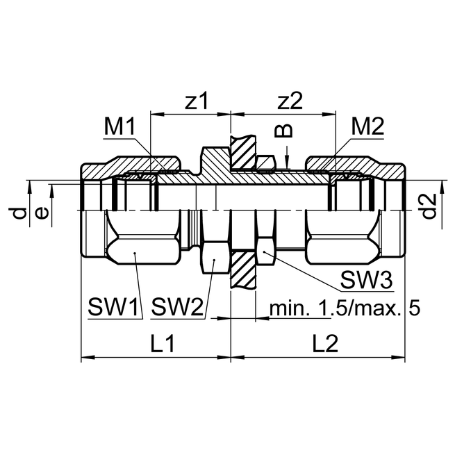 SERTO | Panel mount reduction union