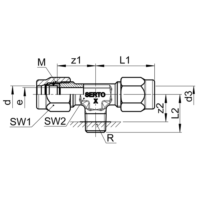 SERTO | Male adaptor tee union