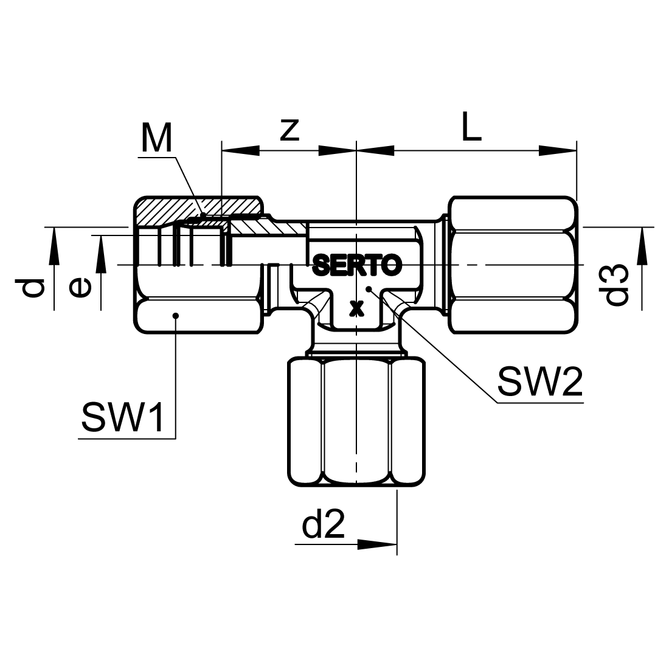SERTO | Tee reduction union